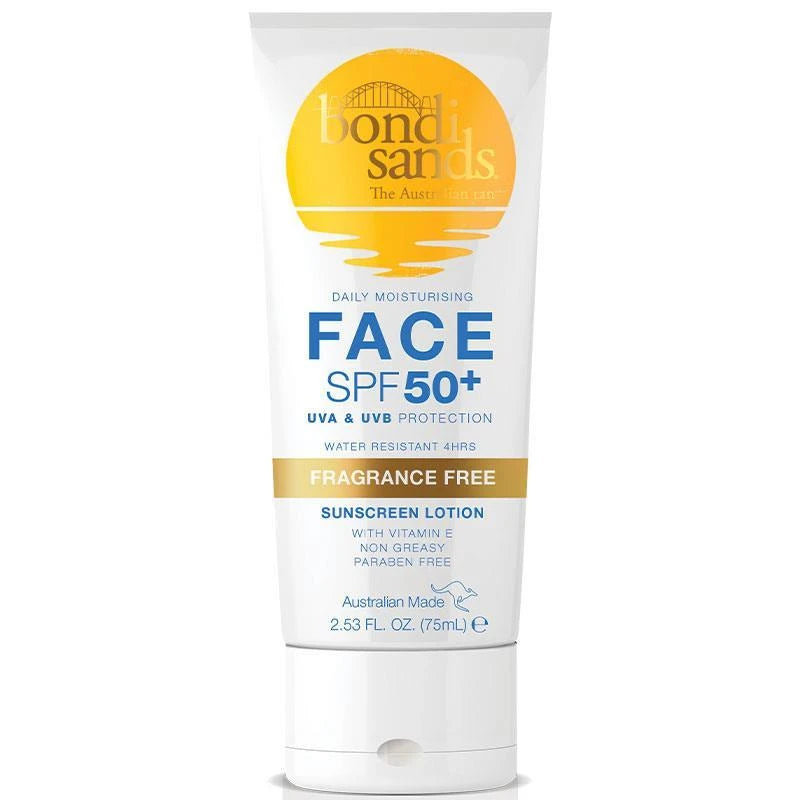 Bondi Sands Daily Moisturising Face SPF 50+ Sunscreen Lotion Fragrance ...
