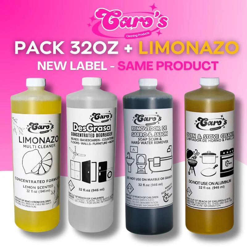 Caro's Pack de 32oz Limonazo, Removedor de Sarro, Desgrasa Degreaser ...