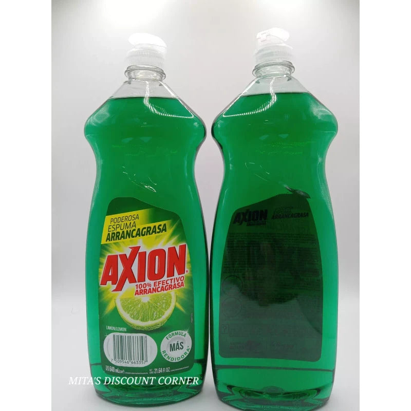 Axion Dishwashing Liquid Soap lemon Scent 640 ml -21.64 fl oz - 2 Pack ...