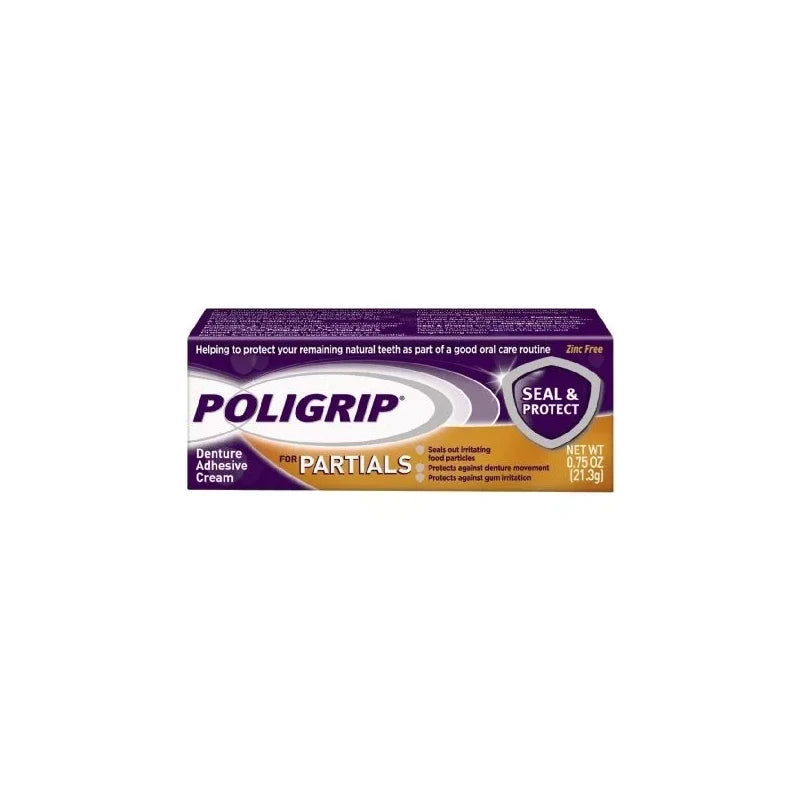 Poligrip Denture Adhesive Cream for Partials, 0.75 oz – Under Yours