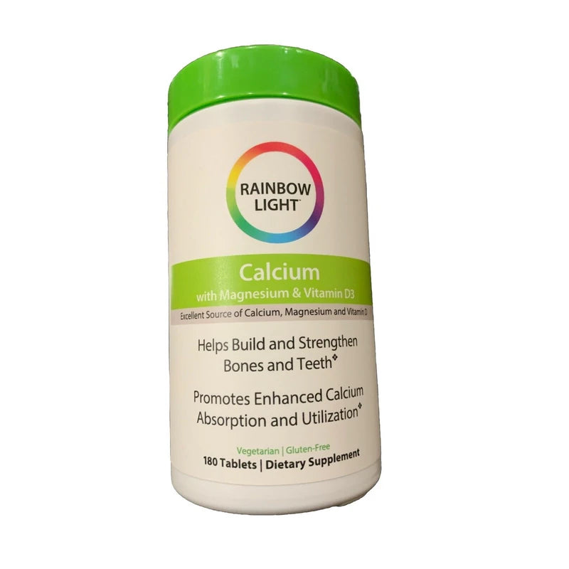 Rainbow Light Calcium Supplement With Magnesium & Vitamin D3 - 180 Tab ...