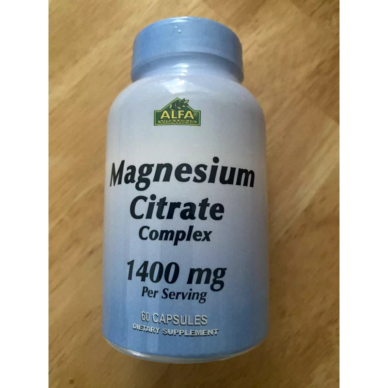 Alfa Vitamins Magnesium Citrate Complex 1400 mg, 60 capsules – Under Yours