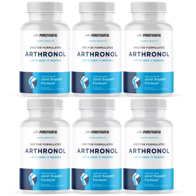 PureFight4U Arthronol Capsules, Advanced Joint Support Formula-6 Bottl ...